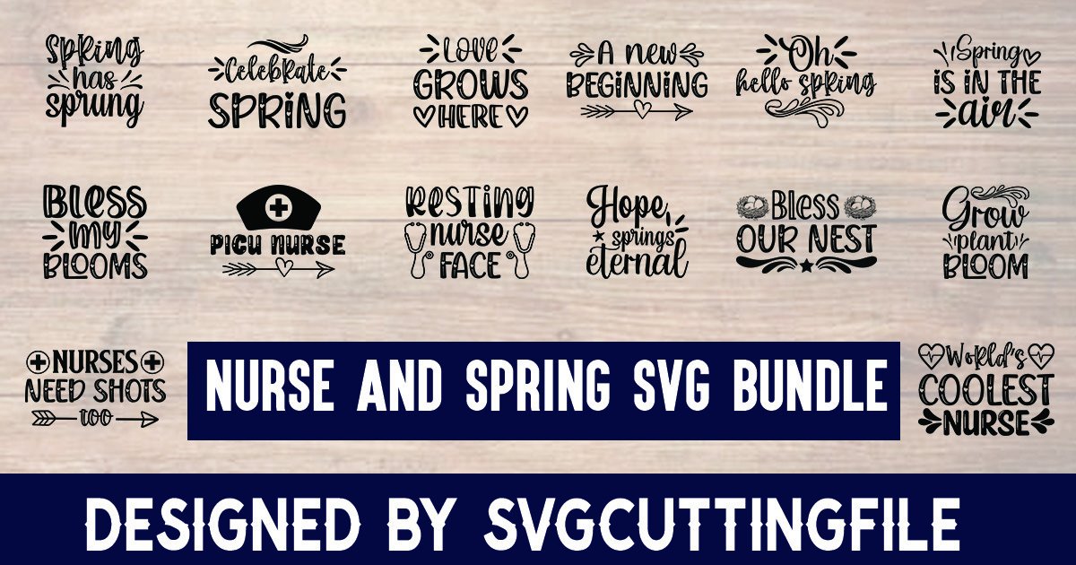 Nurse and Spring Svg Bundle Bundle · Creative Fabrica