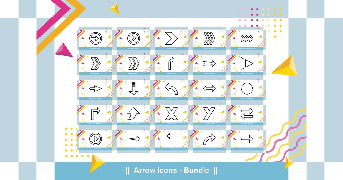 Arrow Icons Bundle Bundle · Creative Fabrica