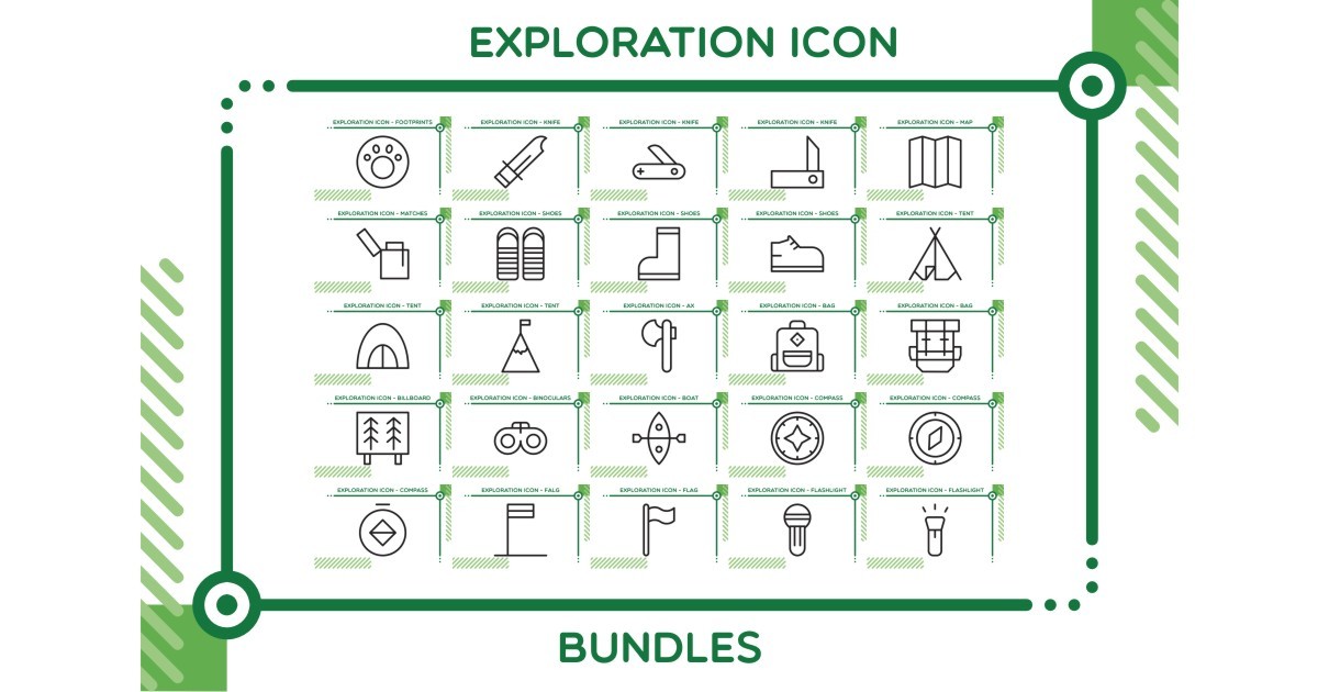 Exploration Icon Bundle 26 Bundle · Creative Fabrica