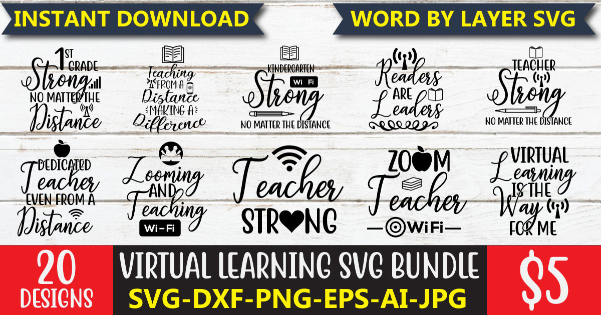 Virtual Learning SVG Bundle Bundle · Creative Fabrica