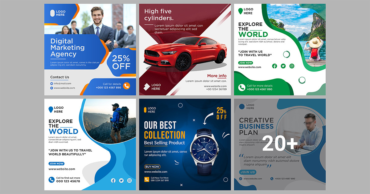 Creative Social Media Post Design Bundle · Creative Fabrica