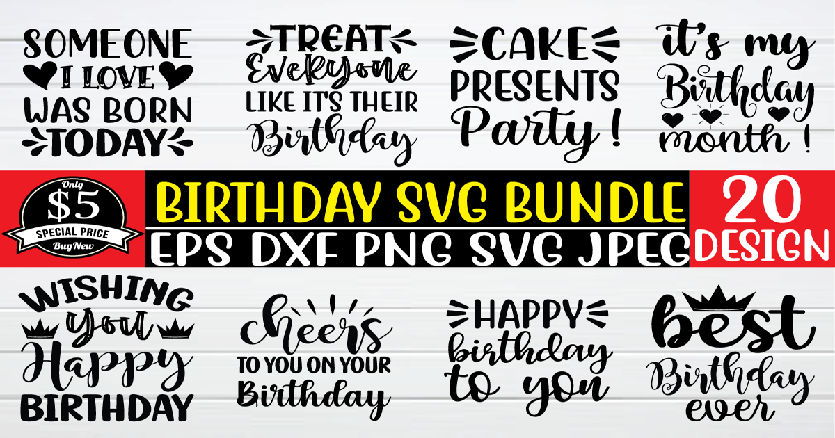Birthday SVG Bundle Bundle · Creative Fabrica
