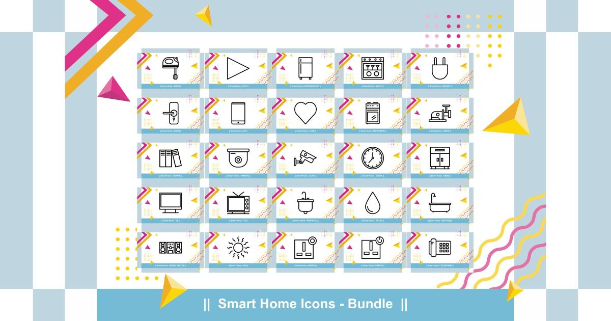 Smart Home Icons Bundle Bundle · Creative Fabrica