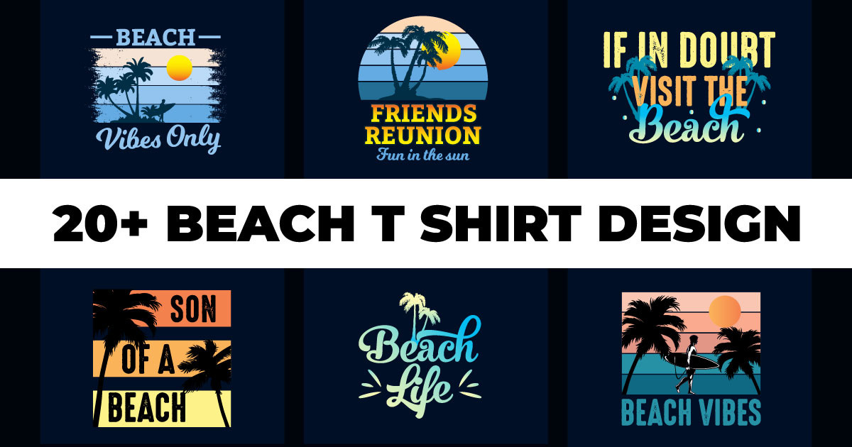Beach T-Shirt Design Bundle V.1 Bundle · Creative Fabrica