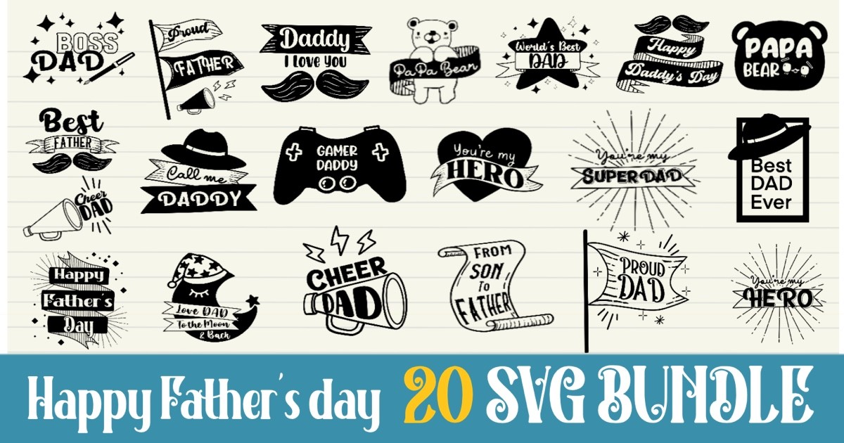 Happy Father’s Day Bundle Bundle · Creative Fabrica