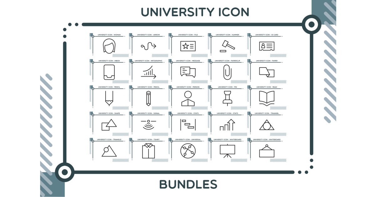 University Icon Bundle 45 Bundle · Creative Fabrica