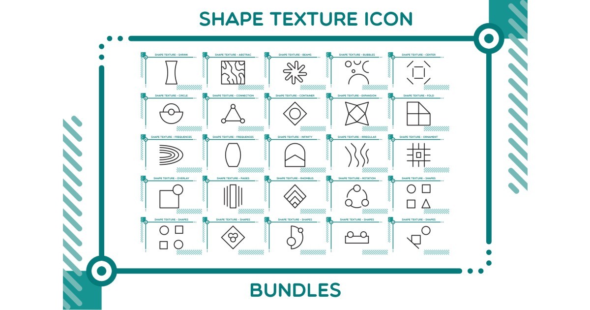 Shape Texture Icon Bundle 48 Bundle · Creative Fabrica