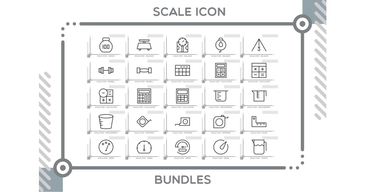 Scale Icon Bundle 50 Bundle · Creative Fabrica