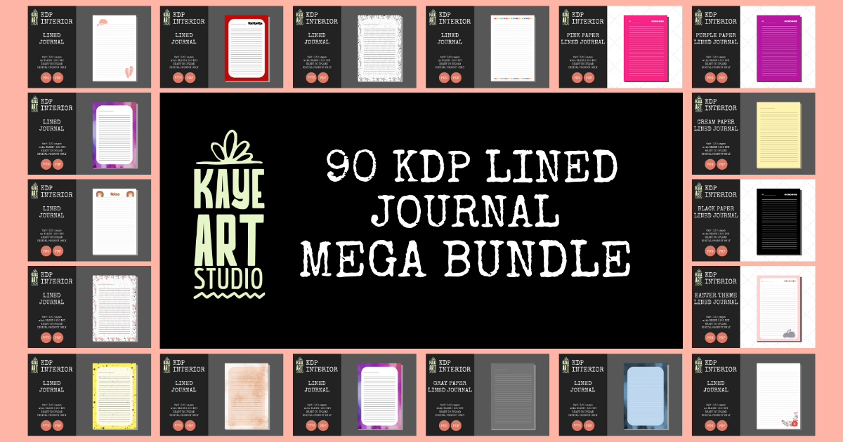 90 KDP Lined Journals Mega Bundle Bundle · Creative Fabrica
