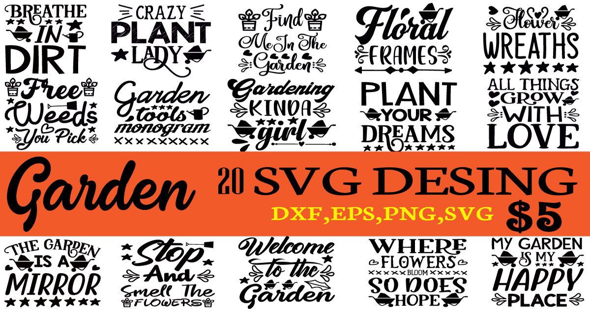 Garden SVG Bundle Bundle · Creative Fabrica