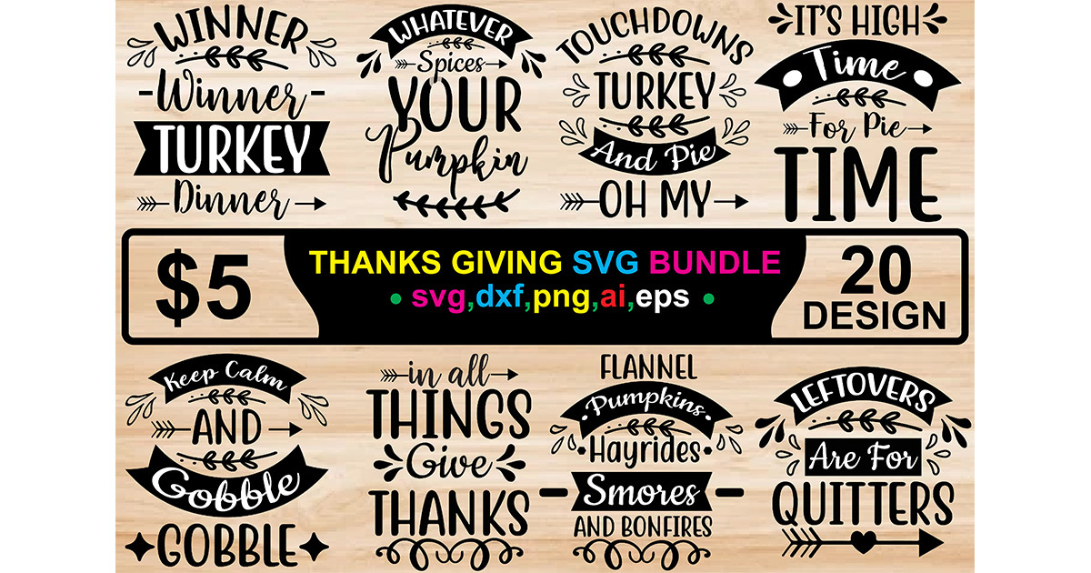 Thanks Giving SVG Bundle Bundle · Creative Fabrica