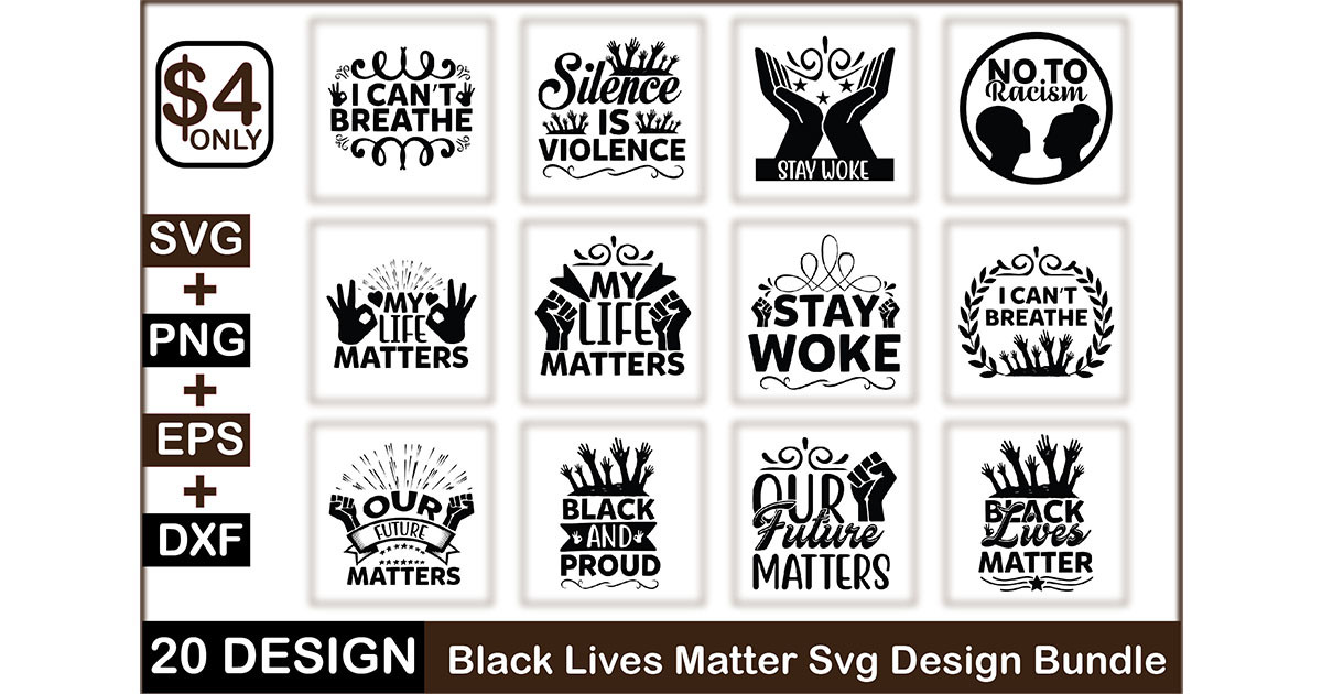 Black Lives Matter SVG Design Bundle Bundle · Creative Fabrica