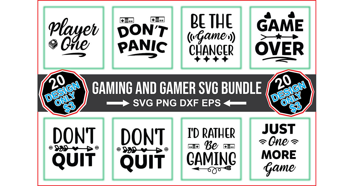 Gaming and Gamer SVG Bundle Bundle · Creative Fabrica