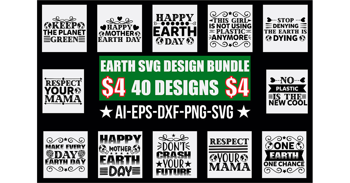 Earth SVG Design Bundle Bundle · Creative Fabrica
