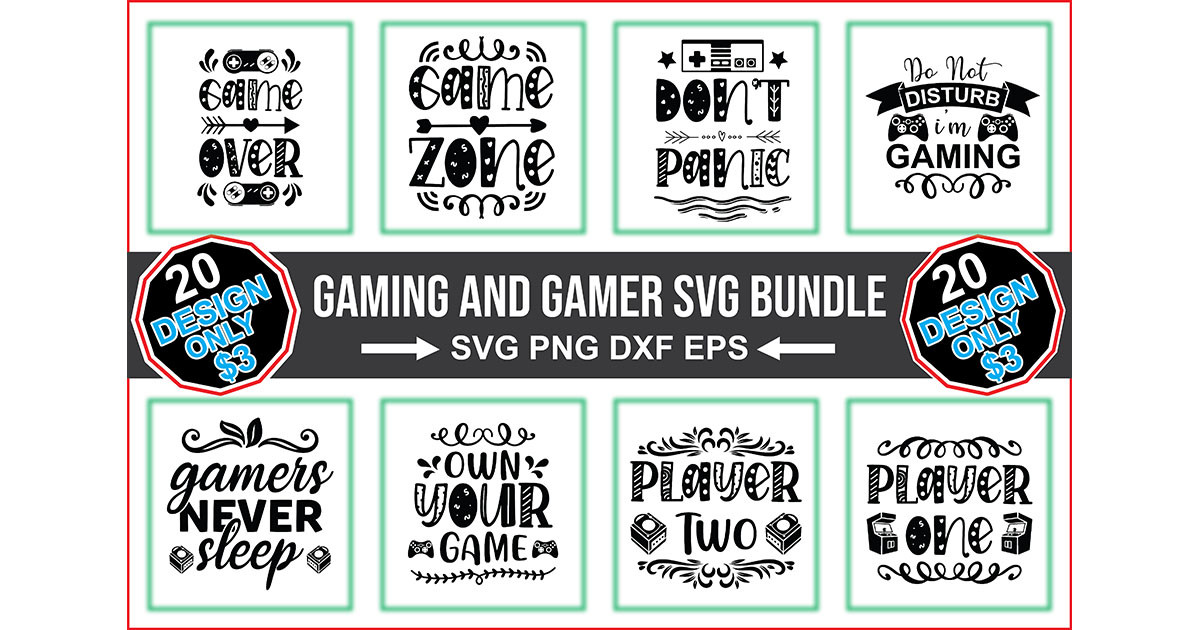 Gaming and Gamer SVG Bundle Bundle · Creative Fabrica