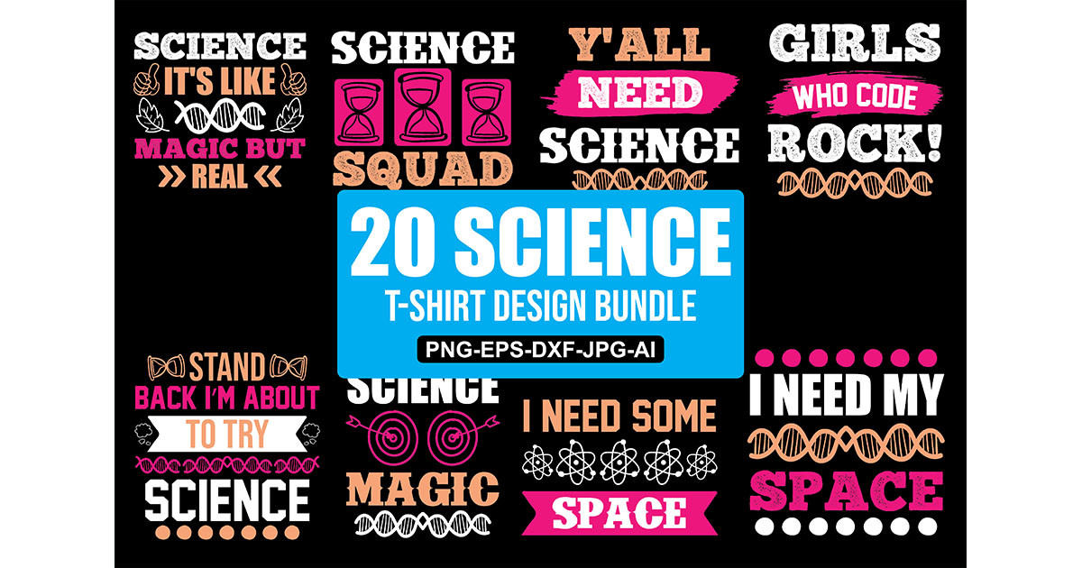 Science T-Shirt Design Bundle Bundle · Creative Fabrica