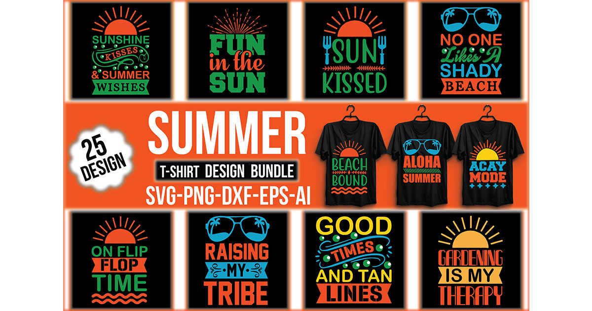 Summer T-Shirt Design Bundle Bundle · Creative Fabrica