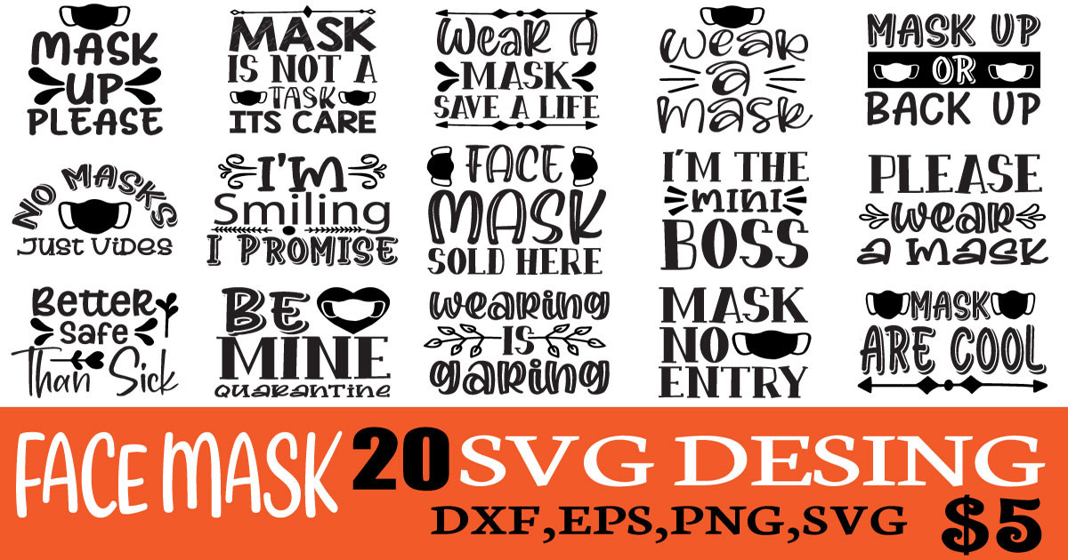 Face Mask SVG Bundle Bundle · Creative Fabrica
