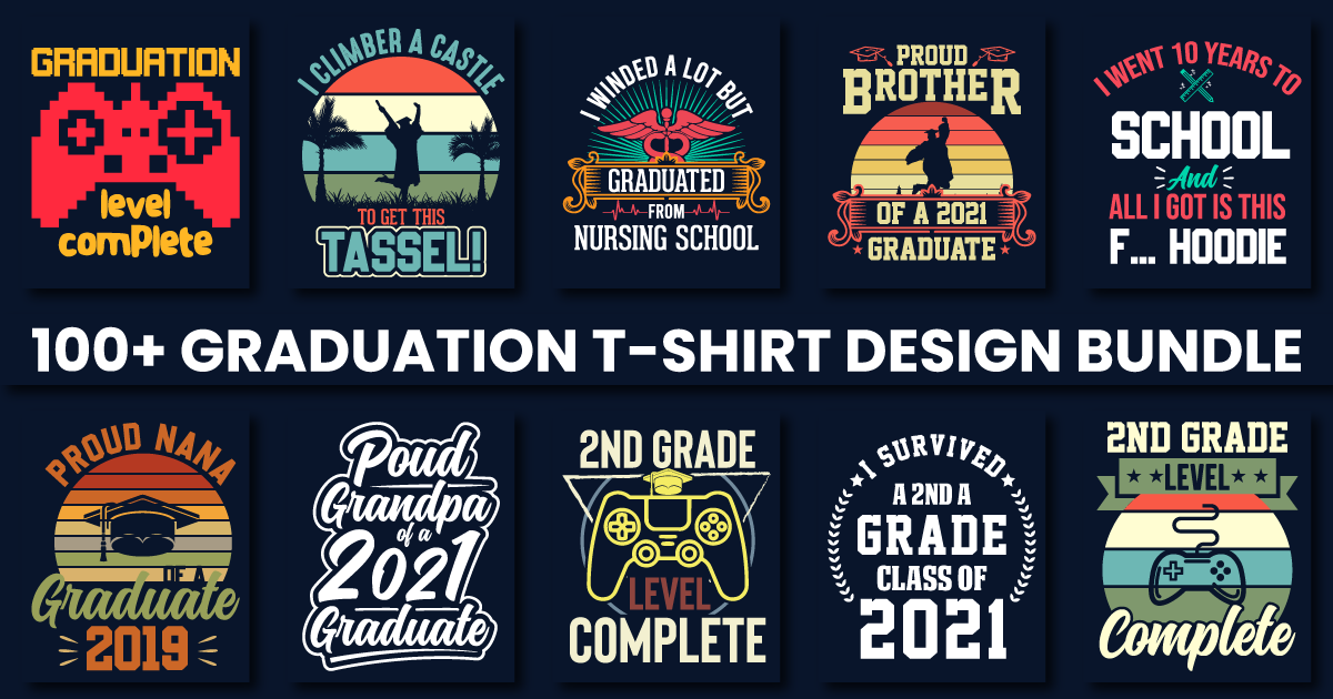 Graduation T-Shirt Design Bundle Bundle · Creative Fabrica
