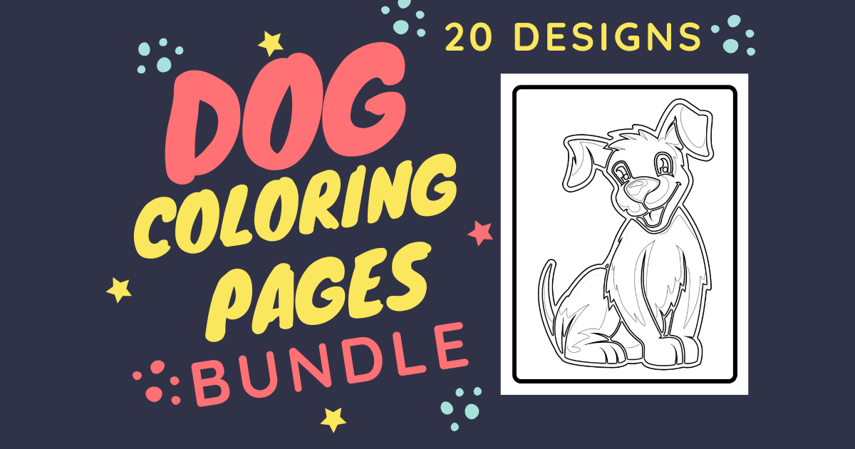 Dog Coloring Pages Bundle Bundle · Creative Fabrica