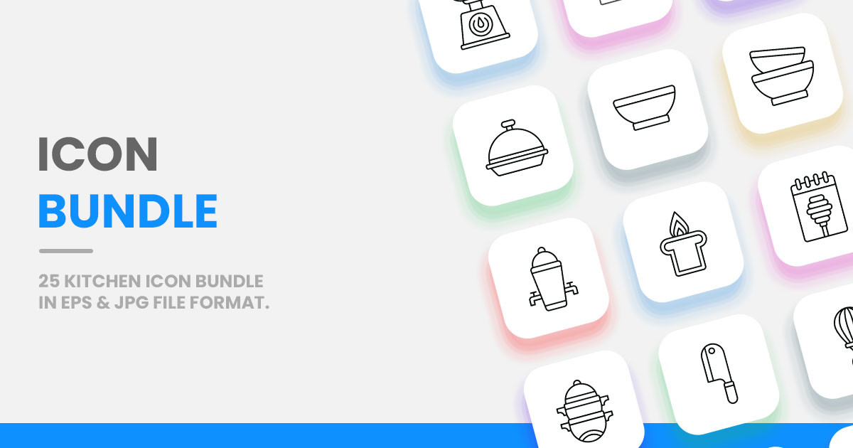 Kitchen Icon Set Pack Vol. 9 Bundle · Creative Fabrica