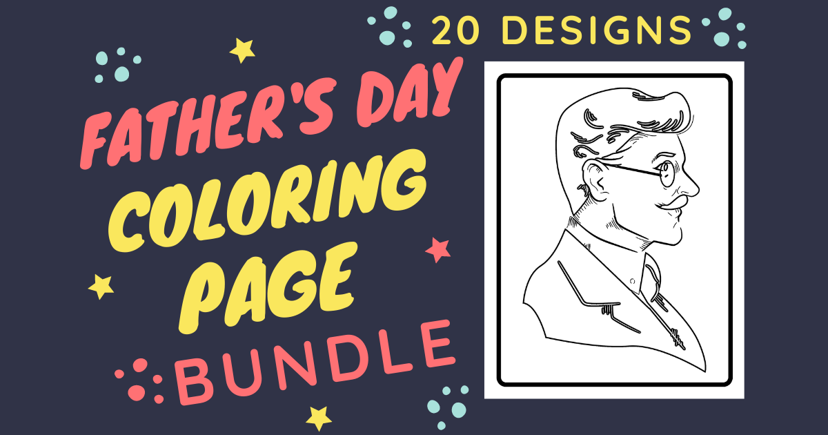 Father's Day Coloring Pages Bundle Bundle · Creative Fabrica