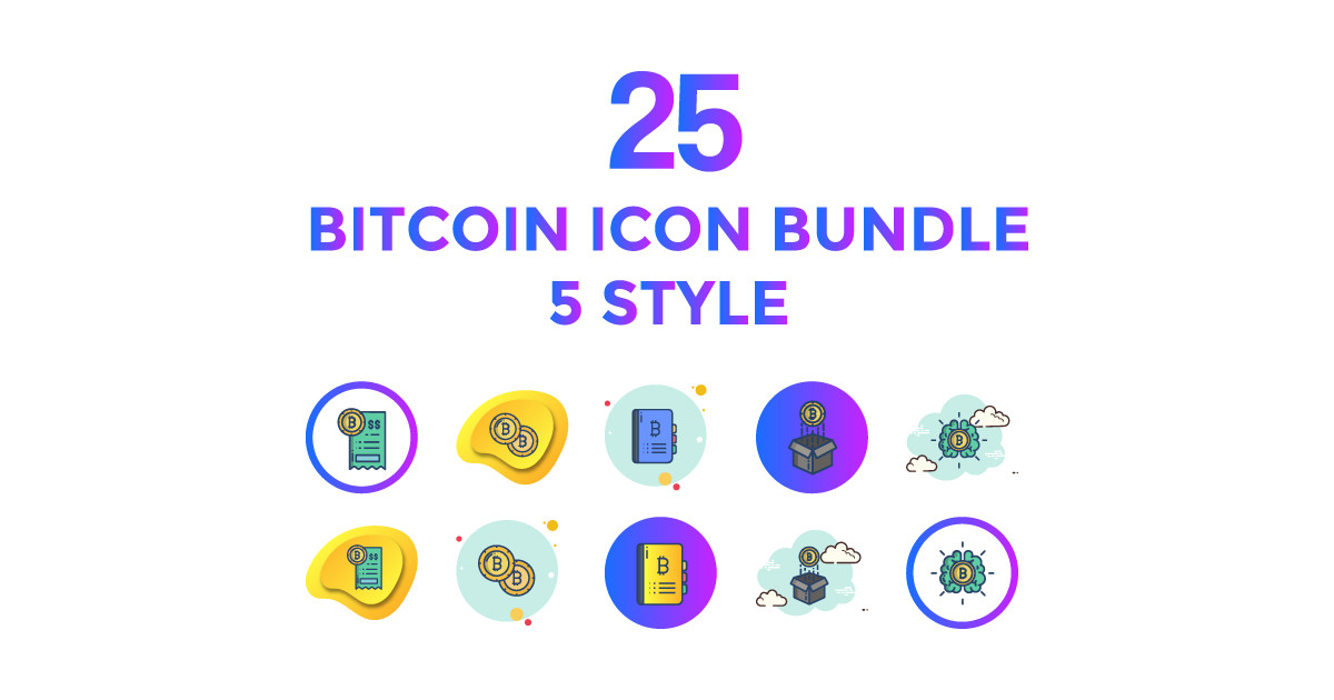 Bitcoin Icon Bundle Bundle · Creative Fabrica