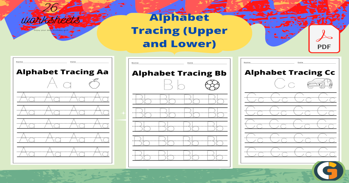 Alphabet Tracing (Upper and Lower) Bundle · Creative Fabrica