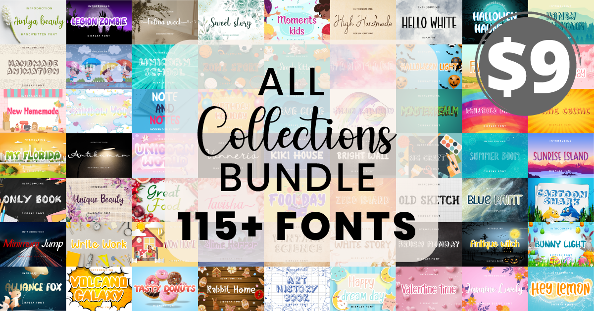 All Fonts Bundle Collection Bundle · Creative Fabrica