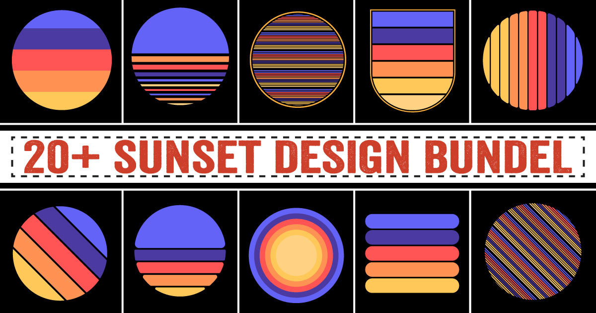 Sunset Bundle Bundle · Creative Fabrica