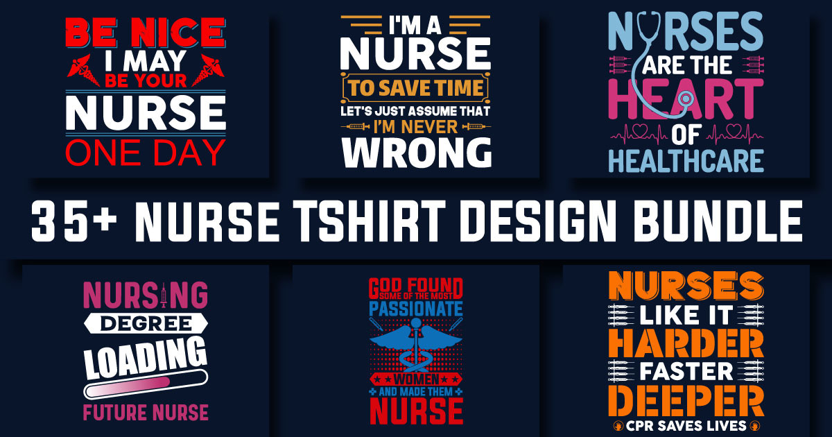 Trendy Nurse T-shirt Design Bundle Bundle · Creative Fabrica