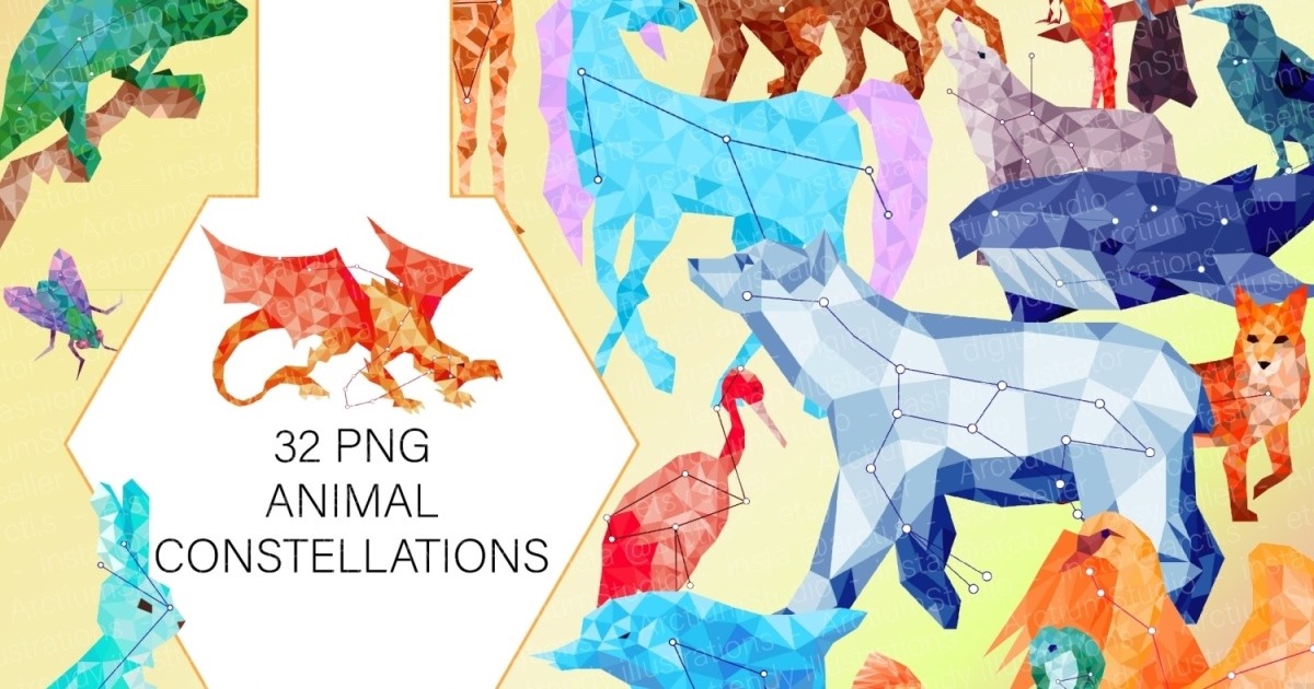 Animals Nursery Stars Clipart Art Set Bundle · Creative Fabrica