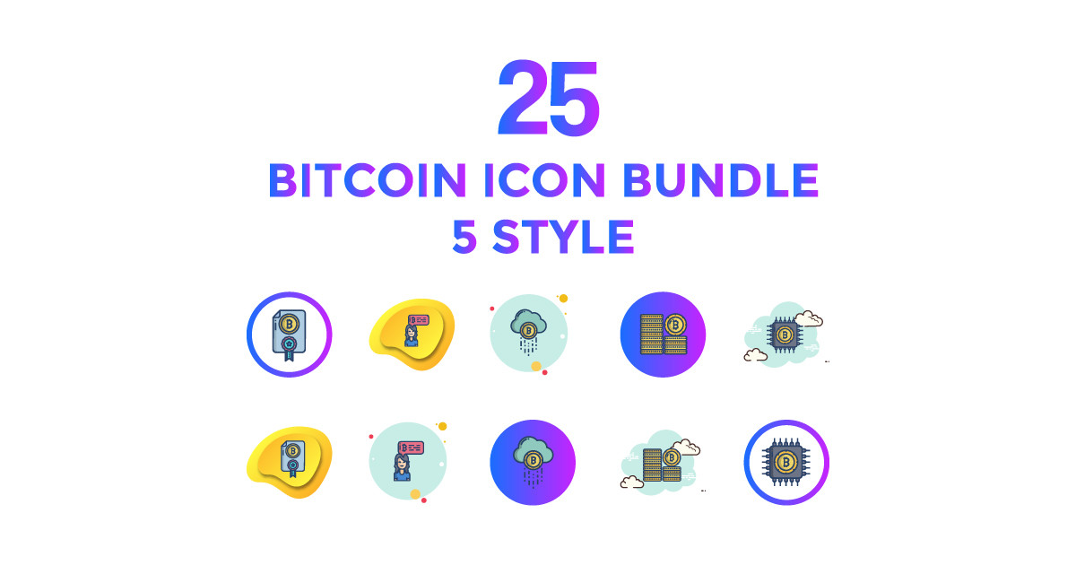 Bitcoin Icons Bundle Bundle · Creative Fabrica