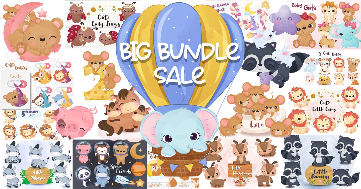 Cute Animals Big Bundle Bundle · Creative Fabrica
