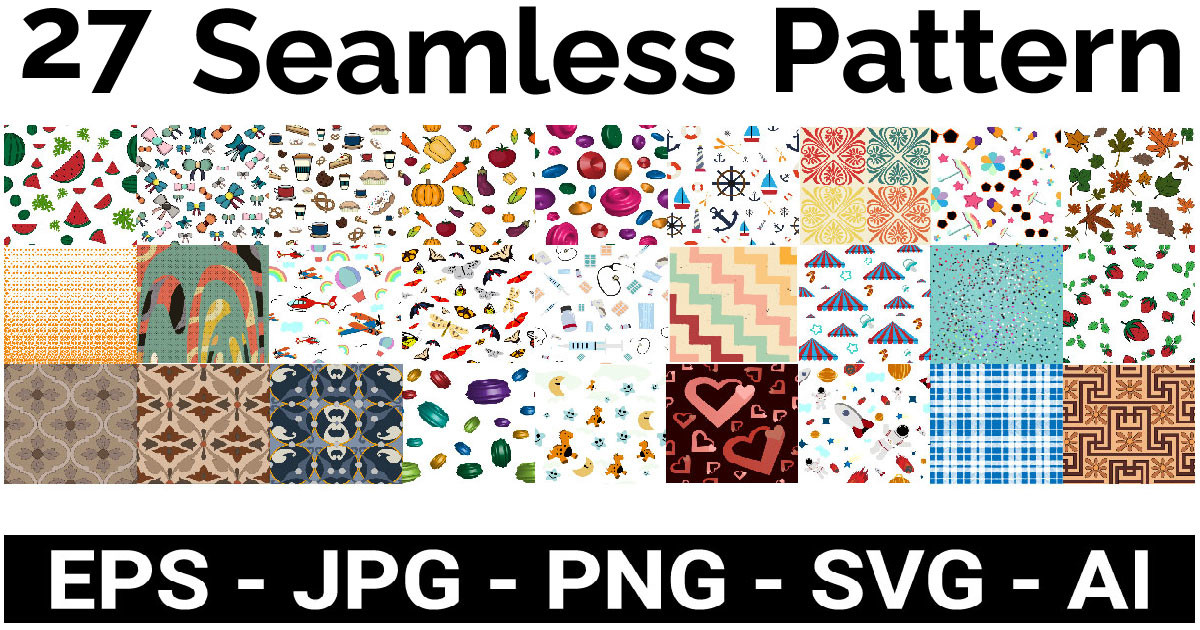 Seamless Pattern Bundle Vol.1 Bundle · Creative Fabrica