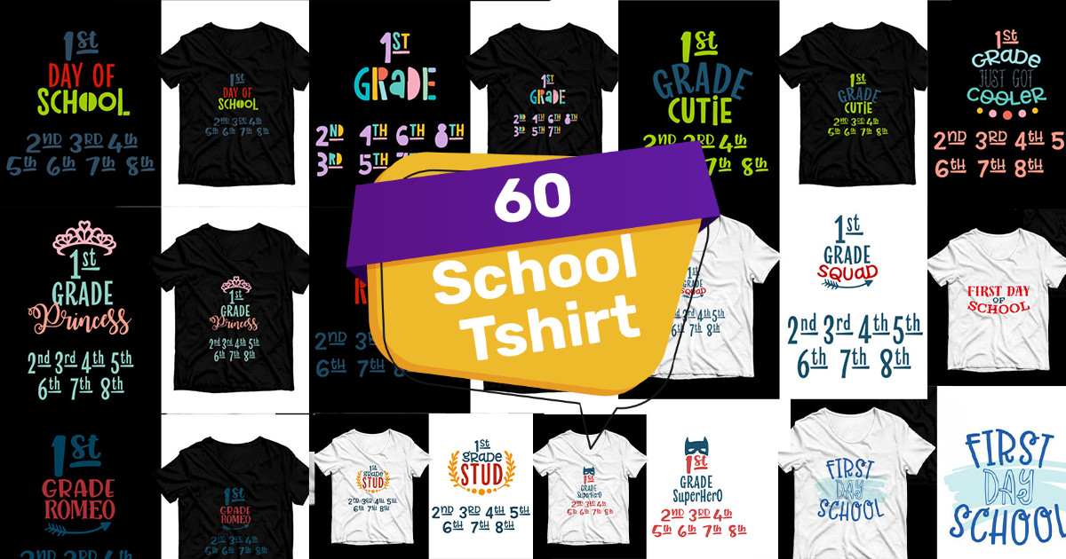School T-Shirt Design Bundle Bundle · Creative Fabrica