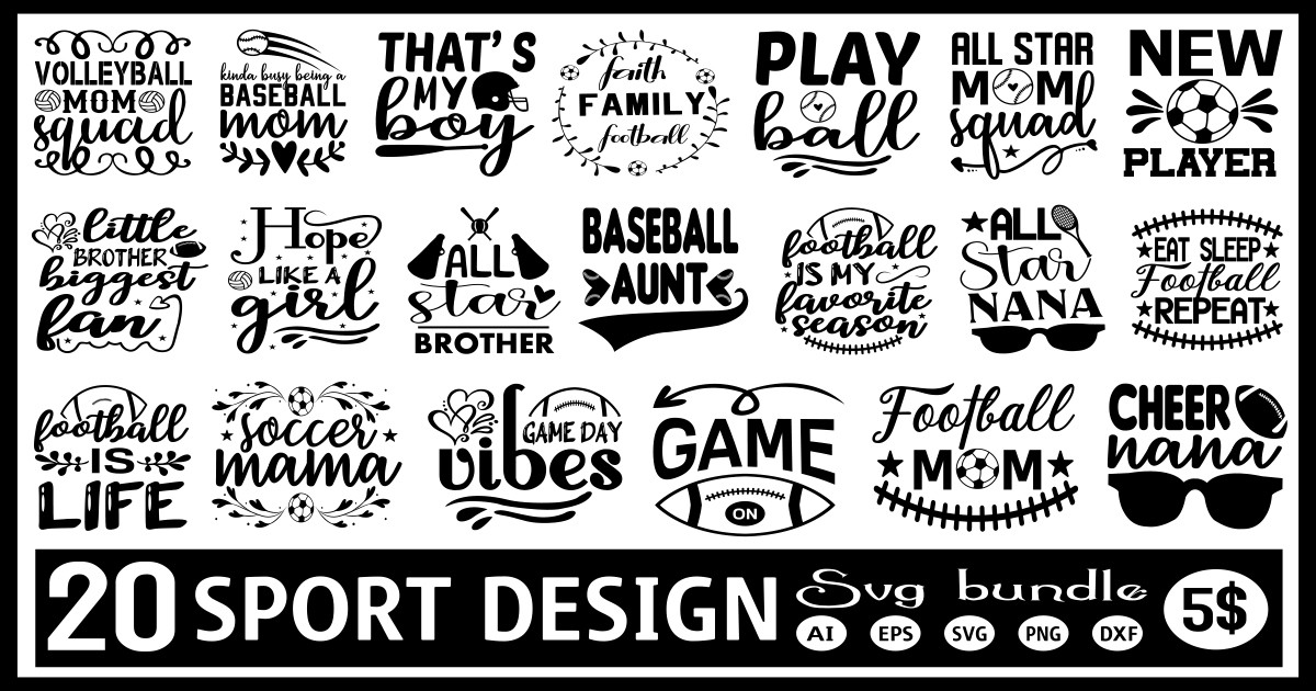 Sport SVG Bundle Bundle · Creative Fabrica