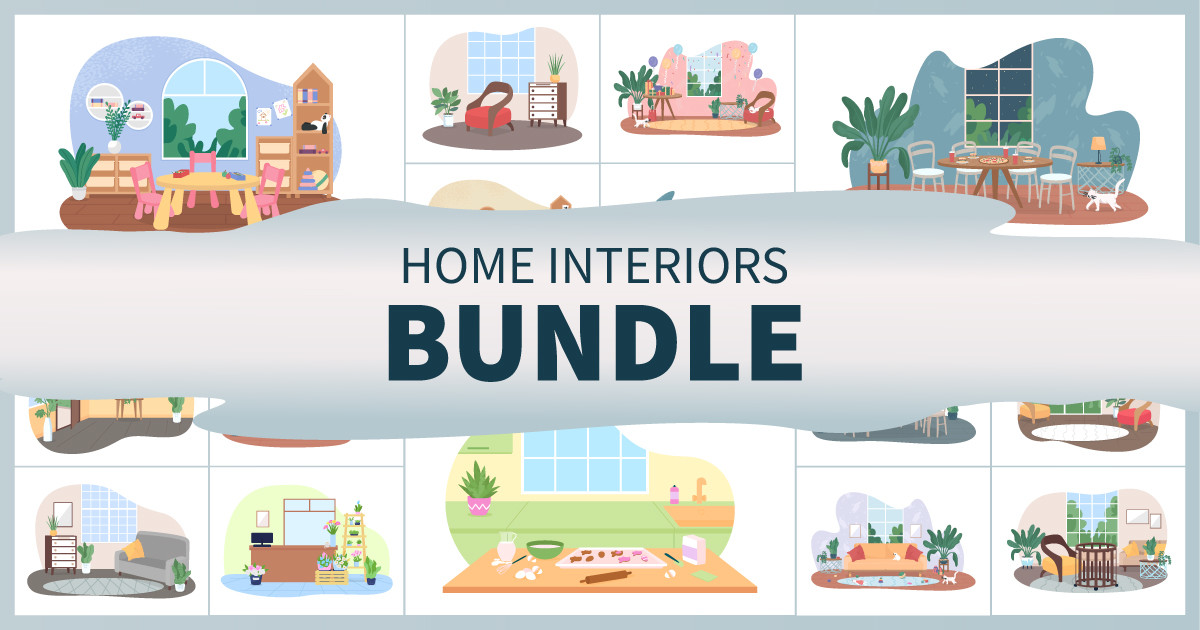 Home Interiors Bundle Bundle · Creative Fabrica