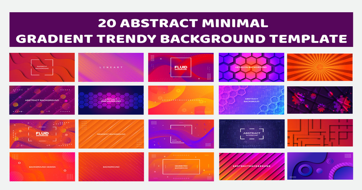 Abstract Gradient Minimal Background Bundle Bundle · Creative Fabrica