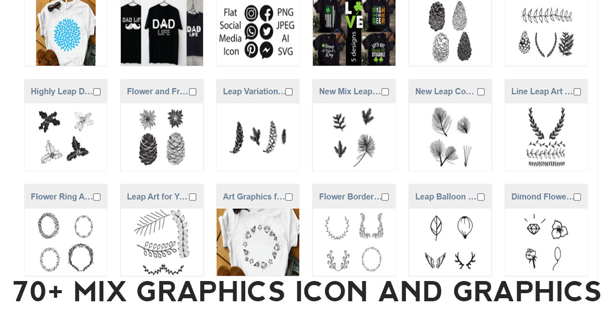 Icon and Graphics Mix Bundle Bundle · Creative Fabrica