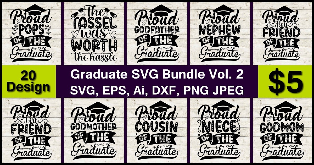Graduate SVG Bundle Vol.2 Bundle · Creative Fabrica