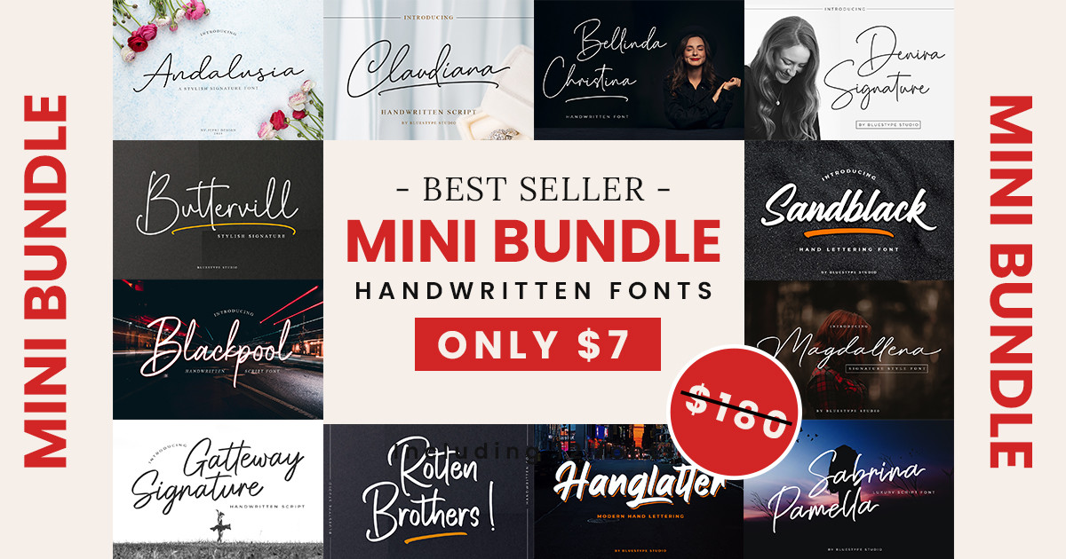 Best Seller Handwritten Font Bundle Bundle · Creative Fabrica