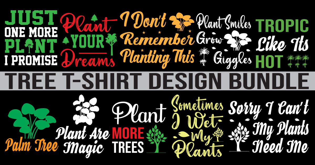 Tree T-Shirt Design Bundle Bundle · Creative Fabrica