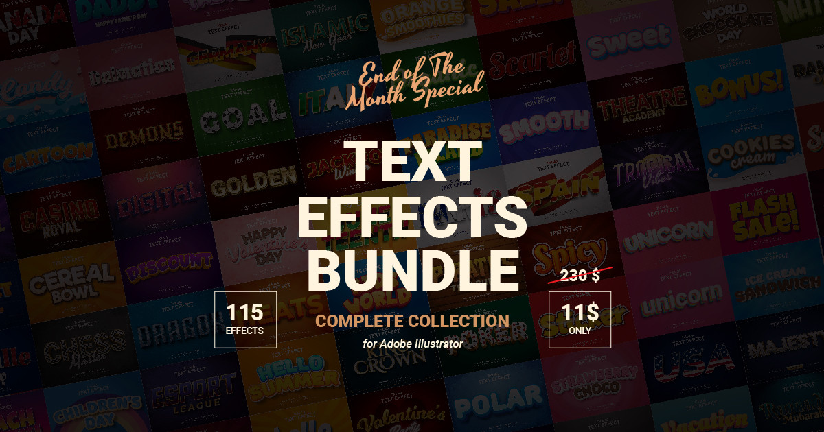 Text Effects Bundle Bundle · Creative Fabrica
