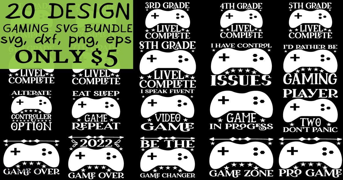 Gaming SVG Bundle Bundle · Creative Fabrica