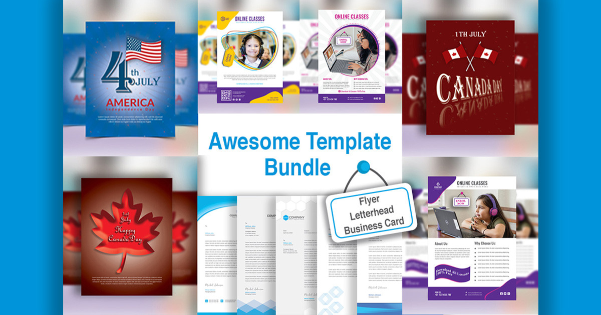 Awesome Templates Bundle Bundle · Creative Fabrica