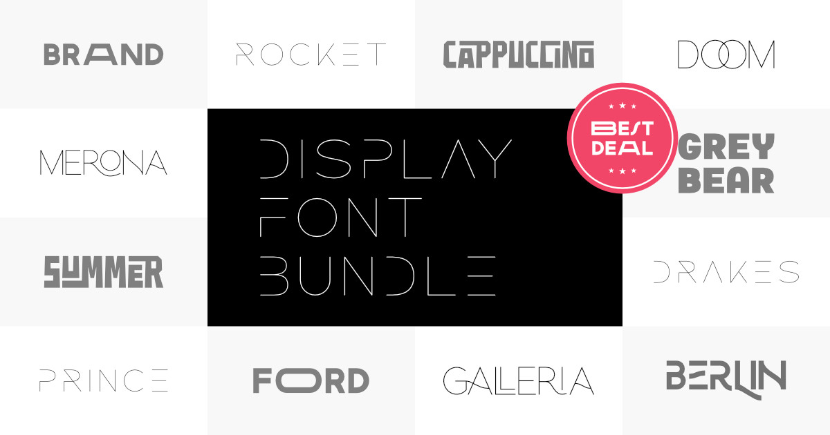 Display Font Bundle Bundle · Creative Fabrica