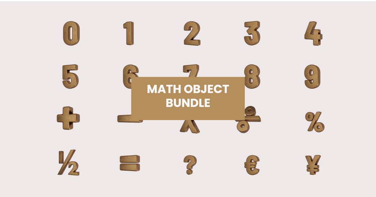 Math Object Bundle Bundle · Creative Fabrica