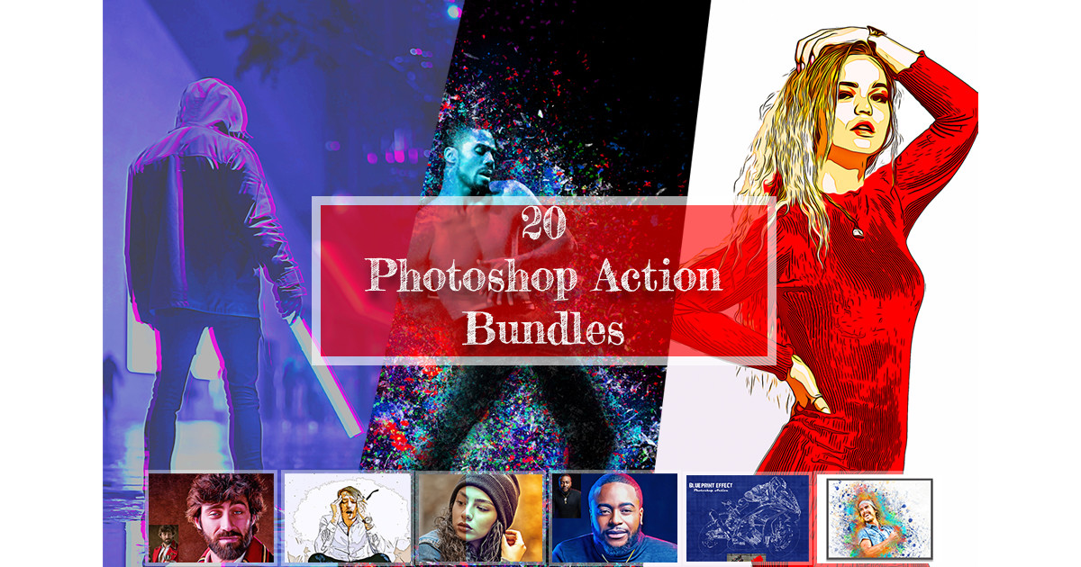 Photoshop Action Bundle Bundle · Creative Fabrica