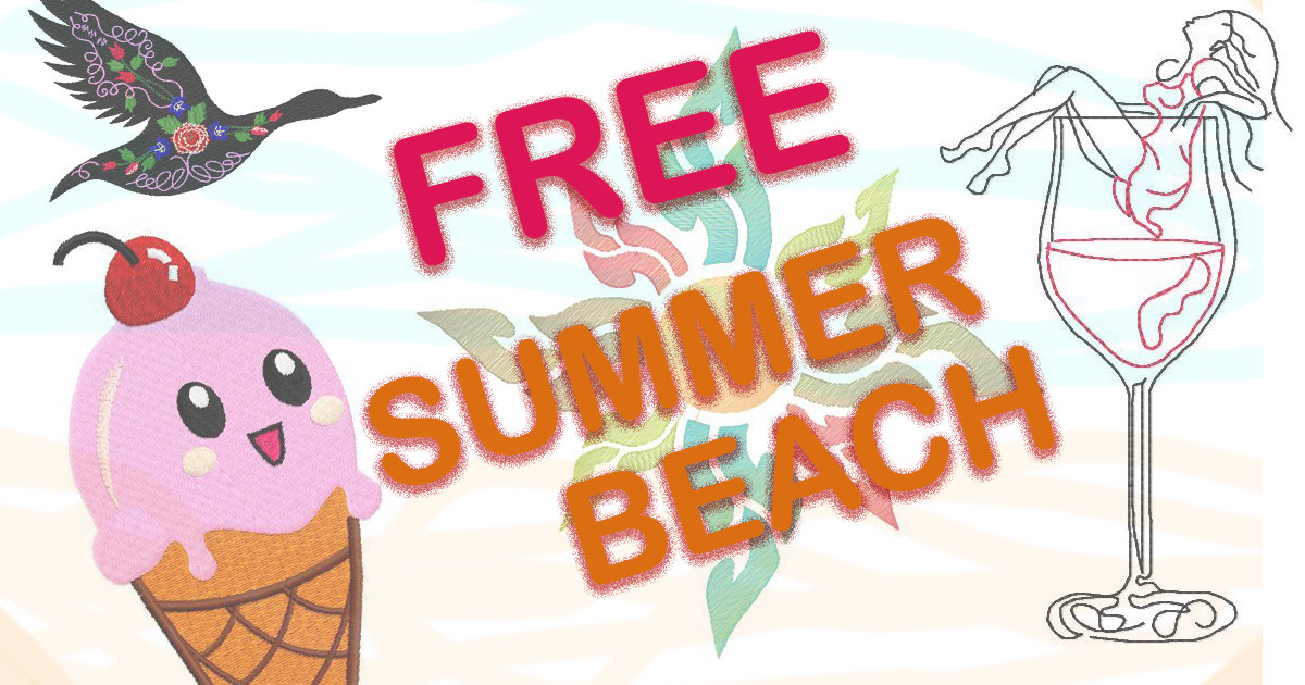 The Free Embroidery Summer Bundle Bundle · Creative Fabrica